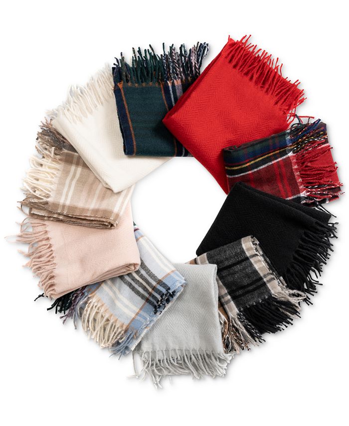 Style & Co Women's Solid Fringe-Trim Scarf, Created for Macy's - Macy's