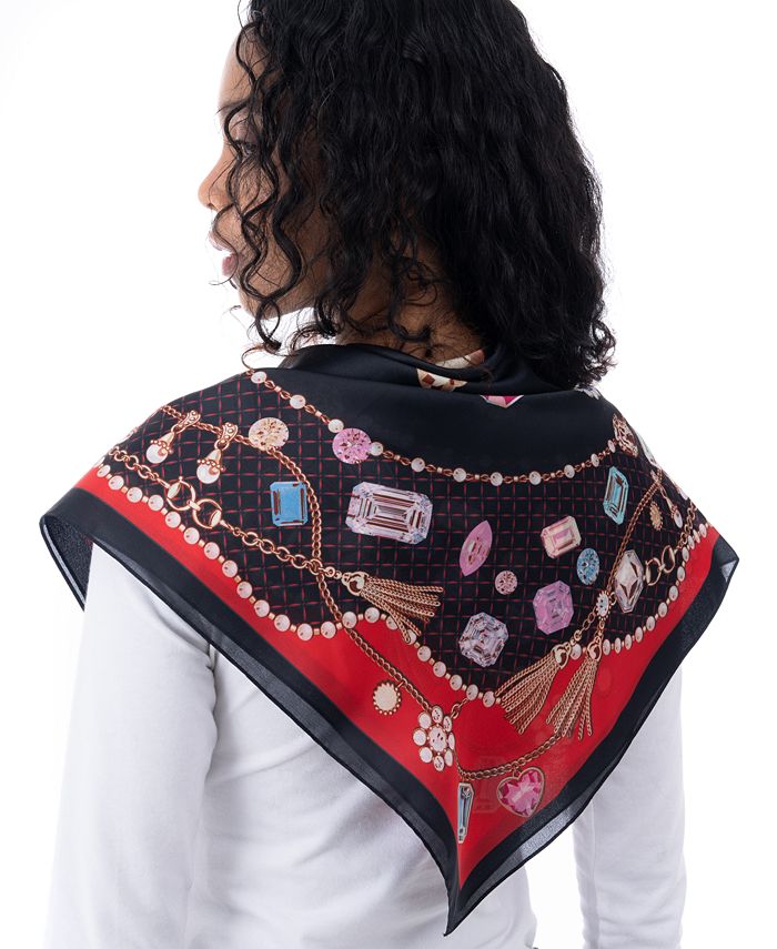 I.N.C. International Concepts Women's Printed Jewel Scatter Square ...