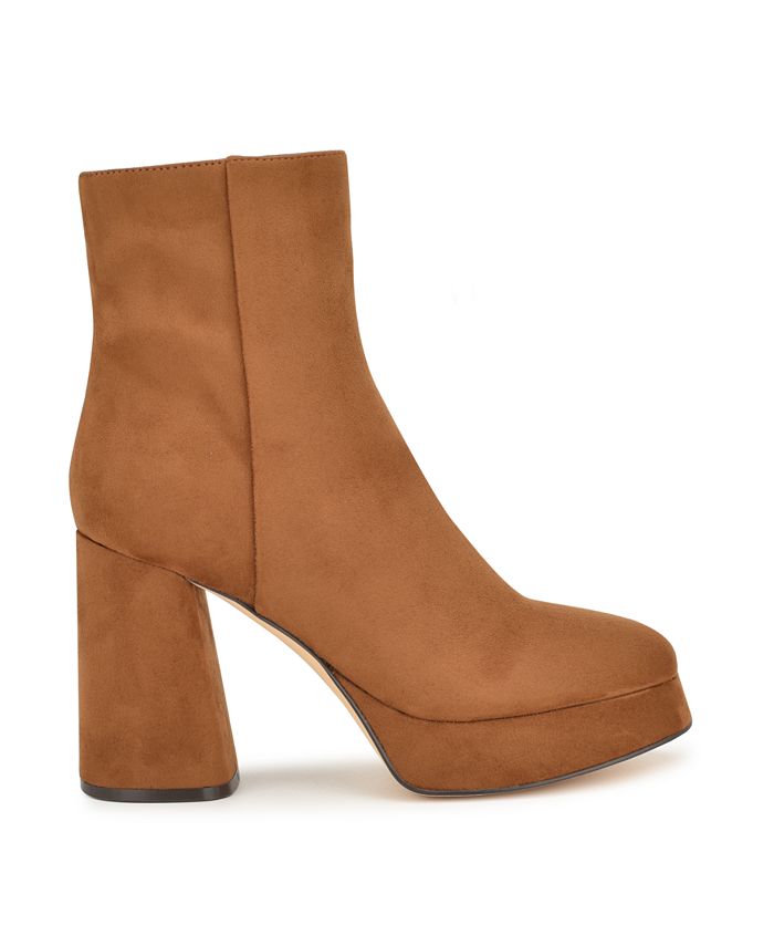 Nine West Women's Velo Flared Block Heel Platform Dress Booties - Macy's