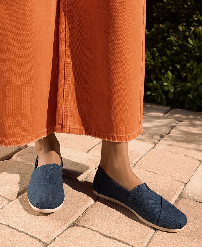 TOMS Women's Alpargata Wide-Width Heritage Slip-On Flats - Macy's