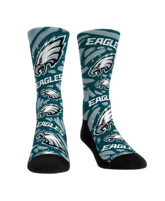 Men's and Women's Rock 'Em Socks Philadelphia Eagles Allover Logo and ...