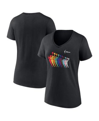 Women's Fanatics Black WNBA Logowoman Pride V-Neck T-shirt - Macy's
