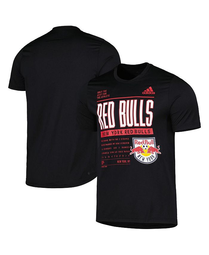 adidas Men's Black New York Red Bulls Club DNA Performance T-shirt - Macy's