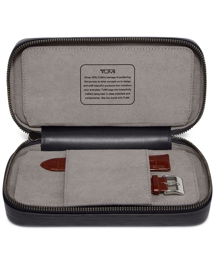 TUMI Men's Nassau Slg Leather Travel Watch Case - Macy's