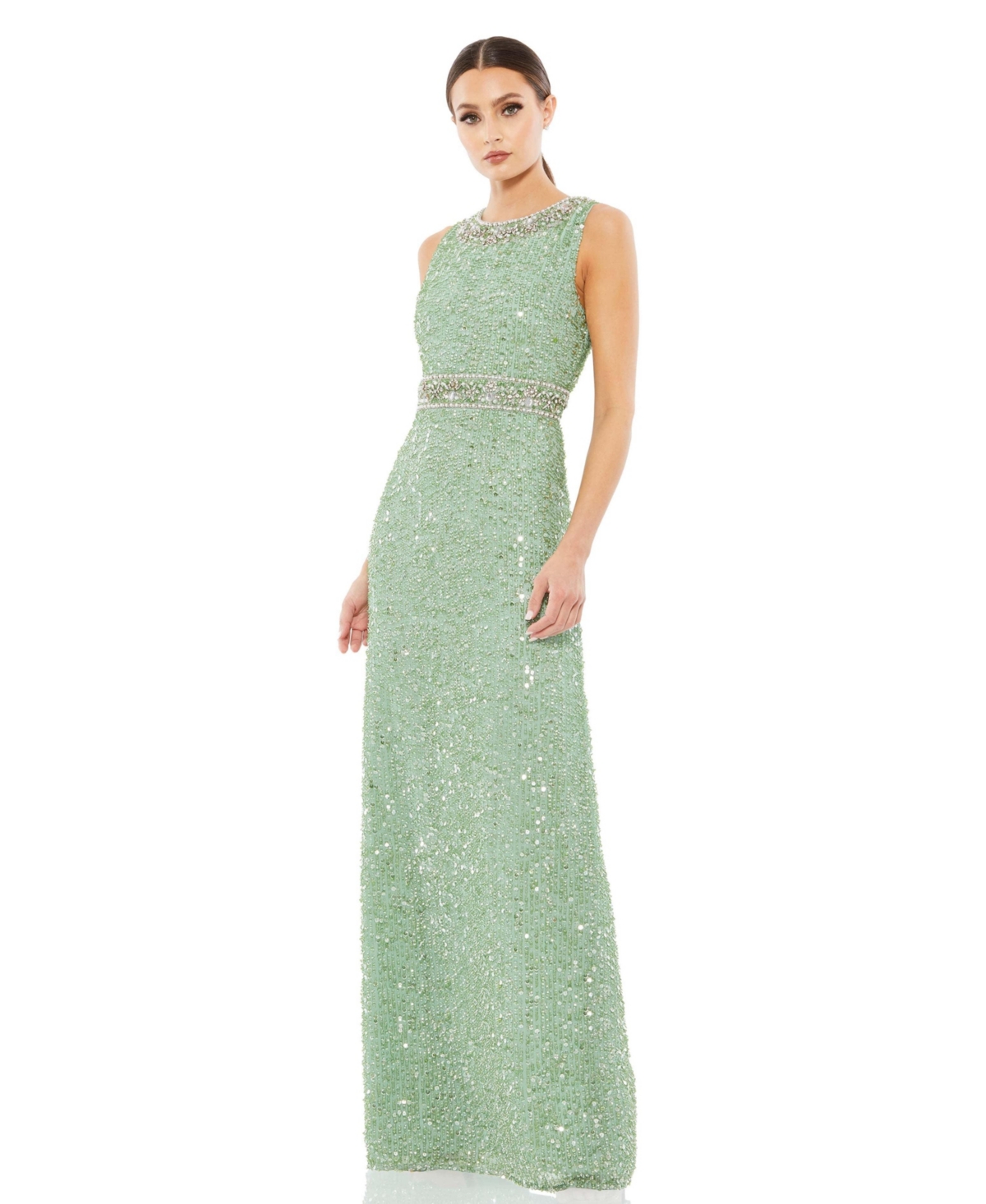 Click here for Mac Duggal Womens Sequined Sleeveless Embellished... prices