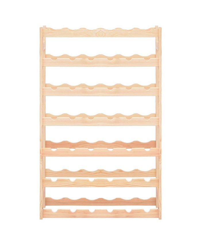 vidaXL Wine Rack for 42 Bottles Pinewood - Macy's