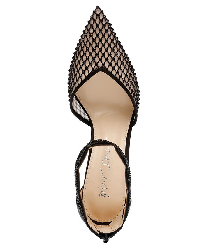 Betsey Johnson Women's Jad Fishnet Evening Pumps - Macy's