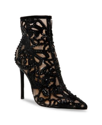 Betsey Johnson Women's Bolt Rhinestone Booties - Macy's