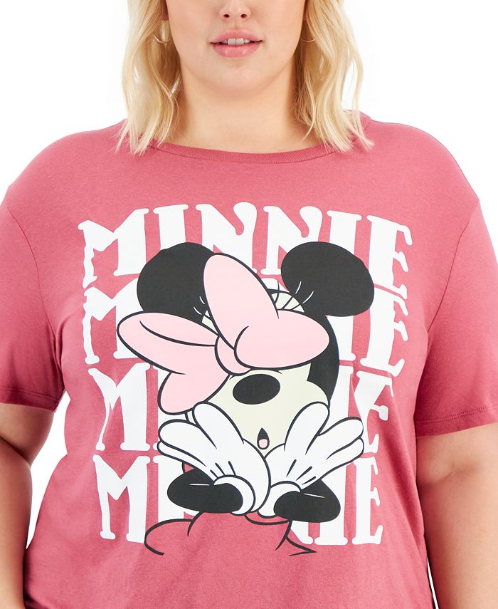 Disney Trendy Plus Size Minnie Mouse Bow Graphic T-Shirt - Macy's