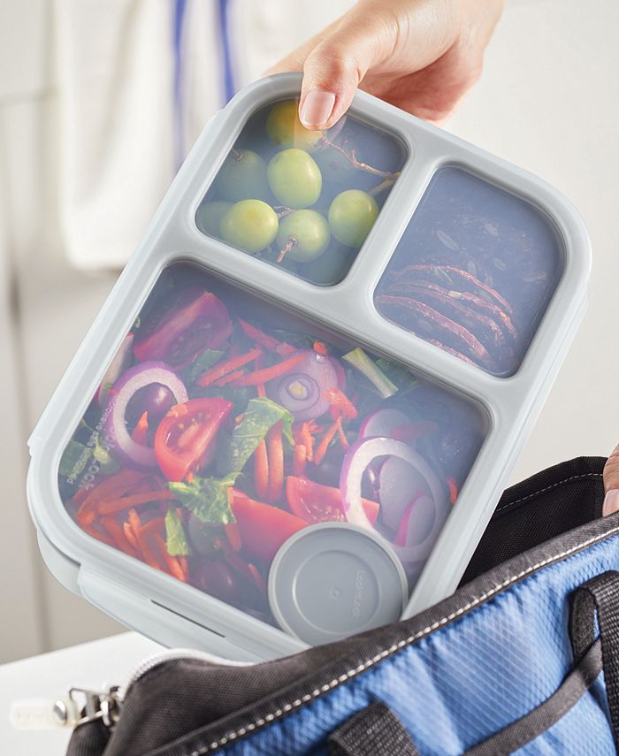 Lock n Lock On The Go Meals Three Compartment Divided Lunch Container ...