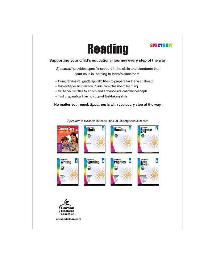 Barnes & Noble Spectrum Reading, Grade K by Spectrum Compiler - Macy's