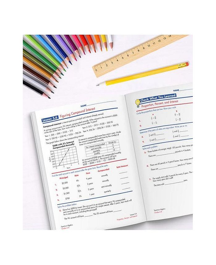 Barnes & Noble Spectrum Algebra, Grades 6-8 by Spectrum Compiler - Macy's