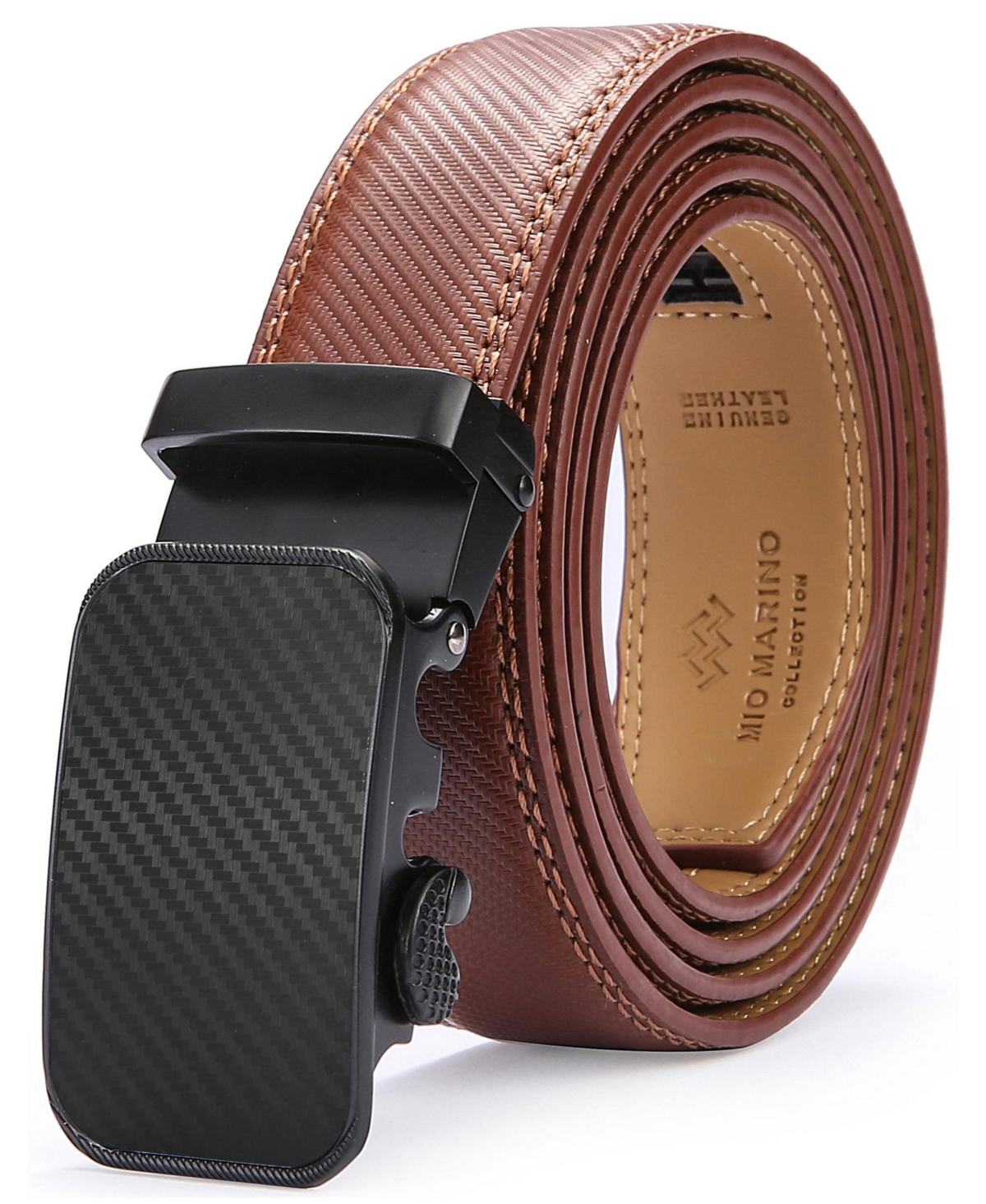 Click here for Mens Diagonal Weave Ratchet Belt - Hickory prices
