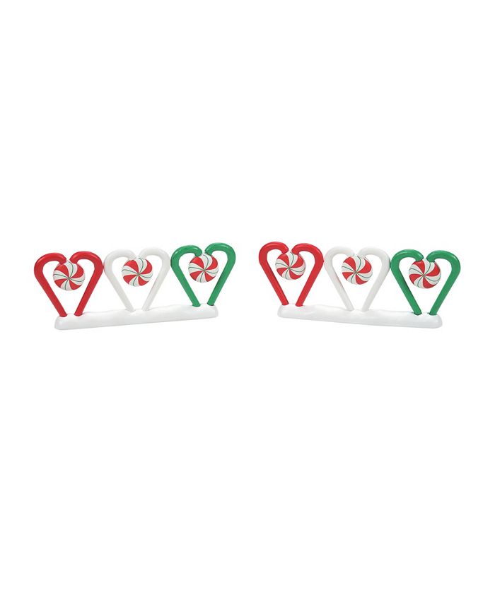 Department 56 Candy Cane Fence Set of 2 - Macy's