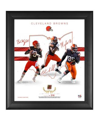 Baker Mayfield Nick Chubb and Myles Garrett Cleveland Browns Facsimile ...