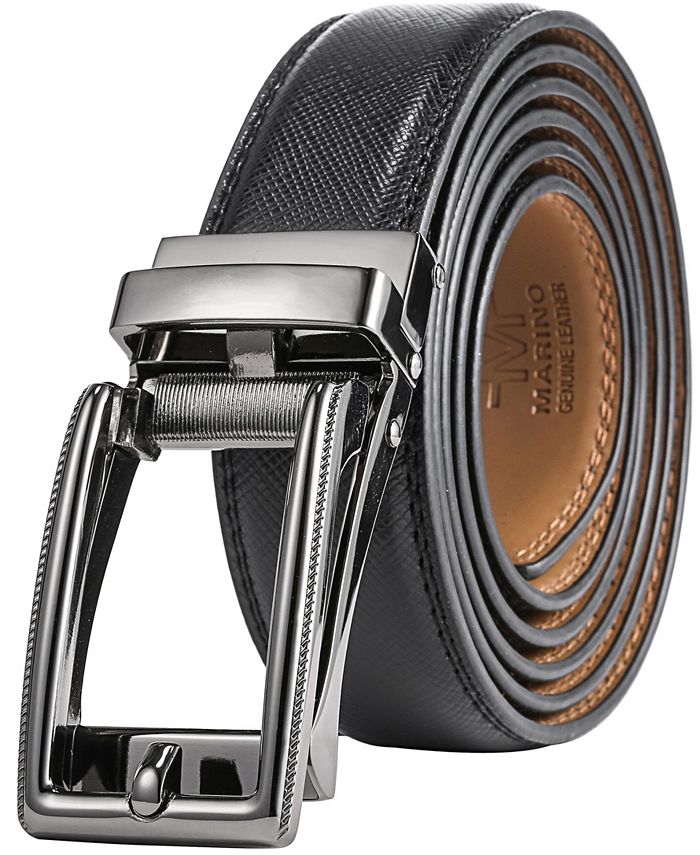 Mio Marino Men's Fissure Leather Linxx Ratchet Belt - Macy's