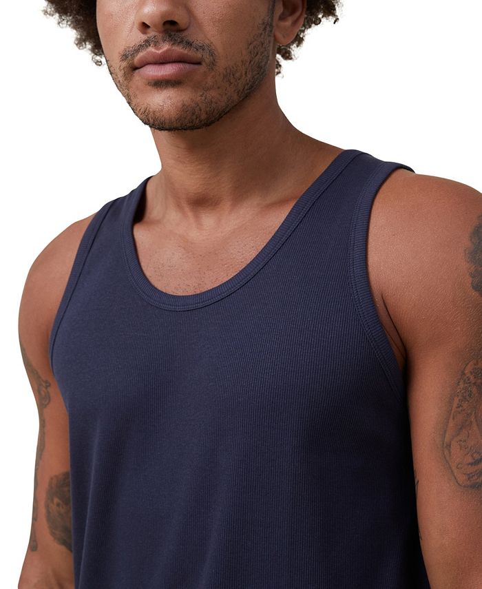COTTON ON Men's Loose Fit Rib Tank Top - Macy's