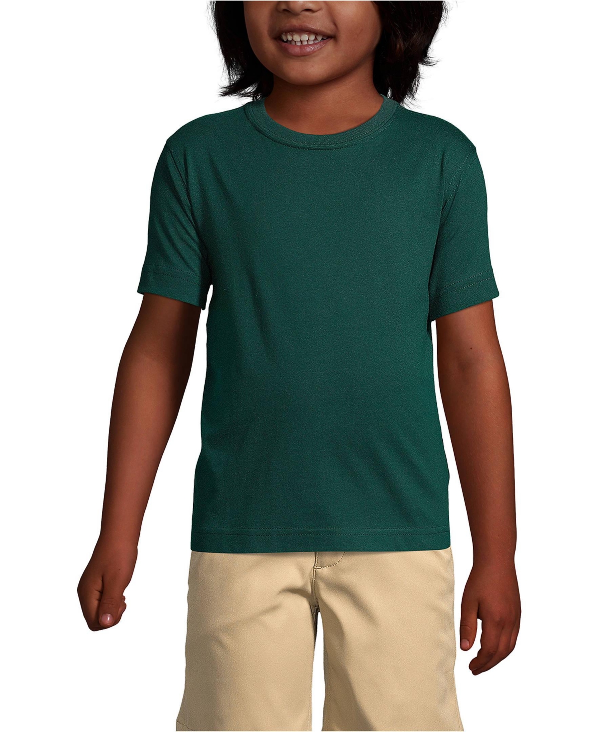 Click here for Lands End Boys Short Sleeve Essential T-shirt - Ev... prices