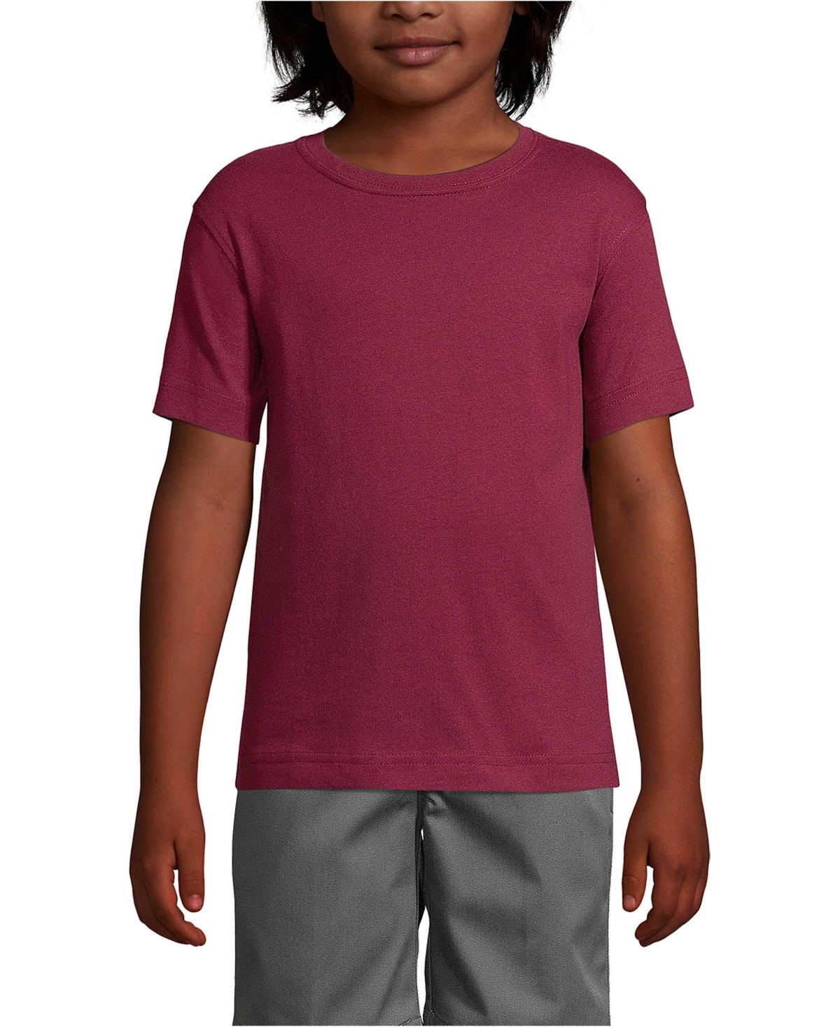 Click here for Lands End Boys Short Sleeve Essential T-shirt - Bu... prices