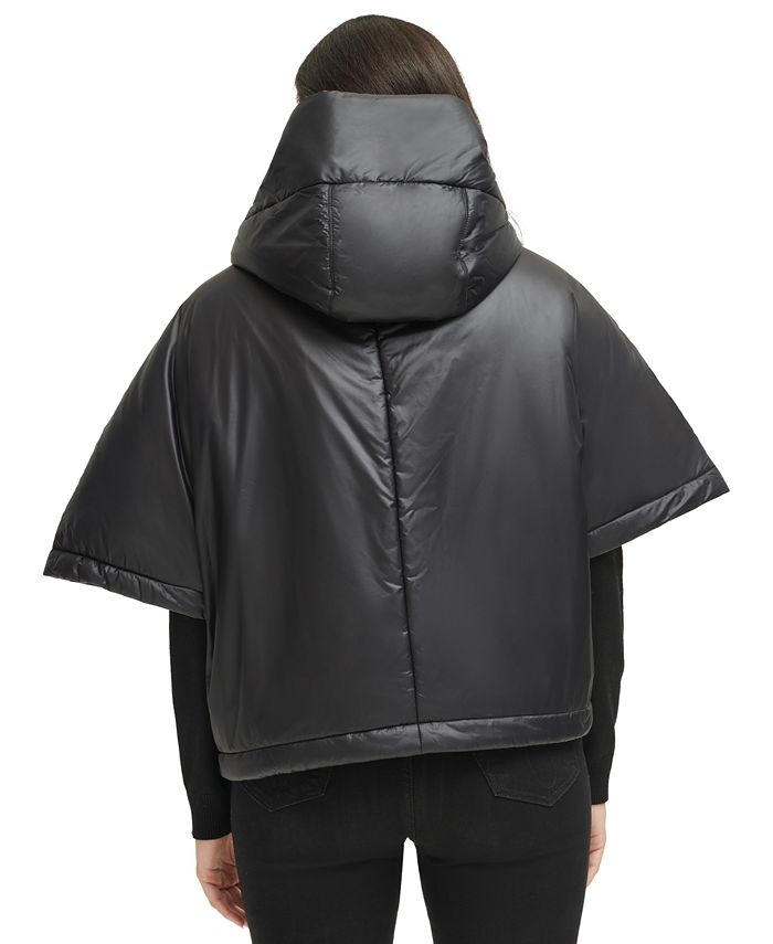 Calvin Klein Women's Zip-Front Puffer Poncho - Macy's