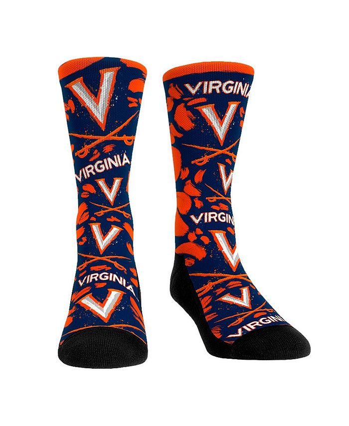 Rock 'Em Men's and Women's Socks Virginia Cavaliers Allover Logo and ...