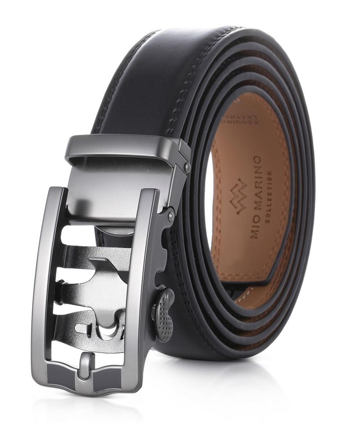 Mio Marino Men's Horseshoe Leather Ratchet Belt - Macy's