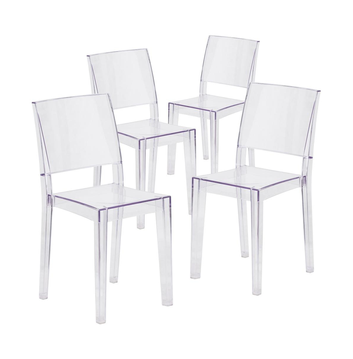 Click here for Emma+Oliver 4 Pack Transparent Stacking Side Chair... prices