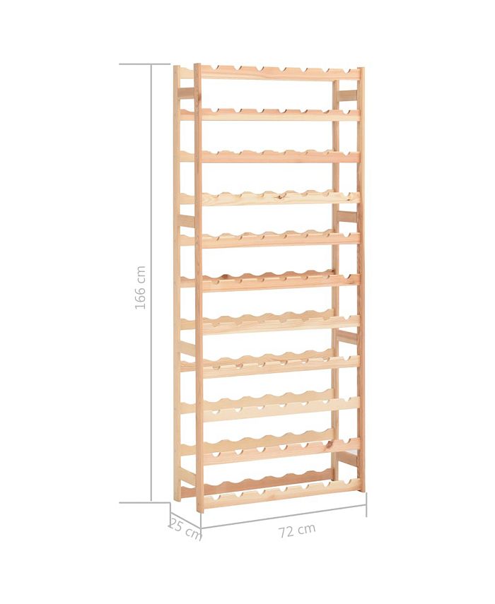 vidaXL Wine Rack for 77 Bottles Pinewood - Macy's