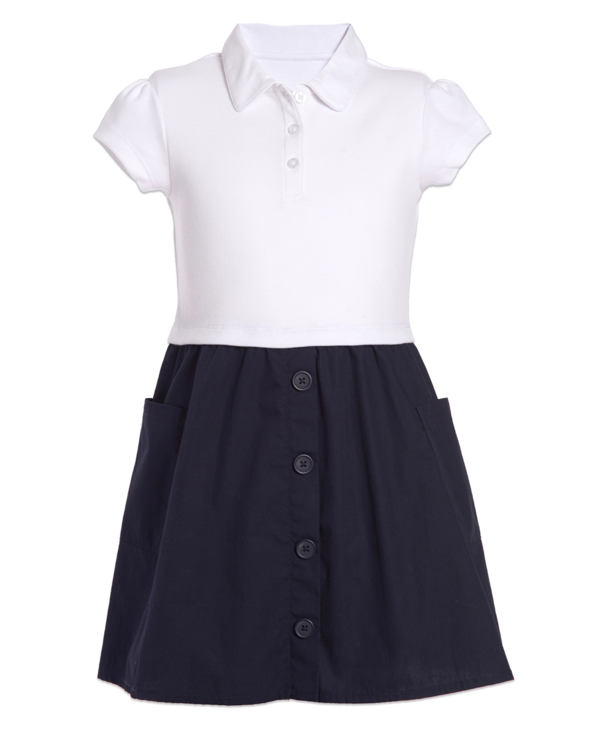 Click here for Nautica Big Girls Uniform 2 Tone Interlock Dress -... prices