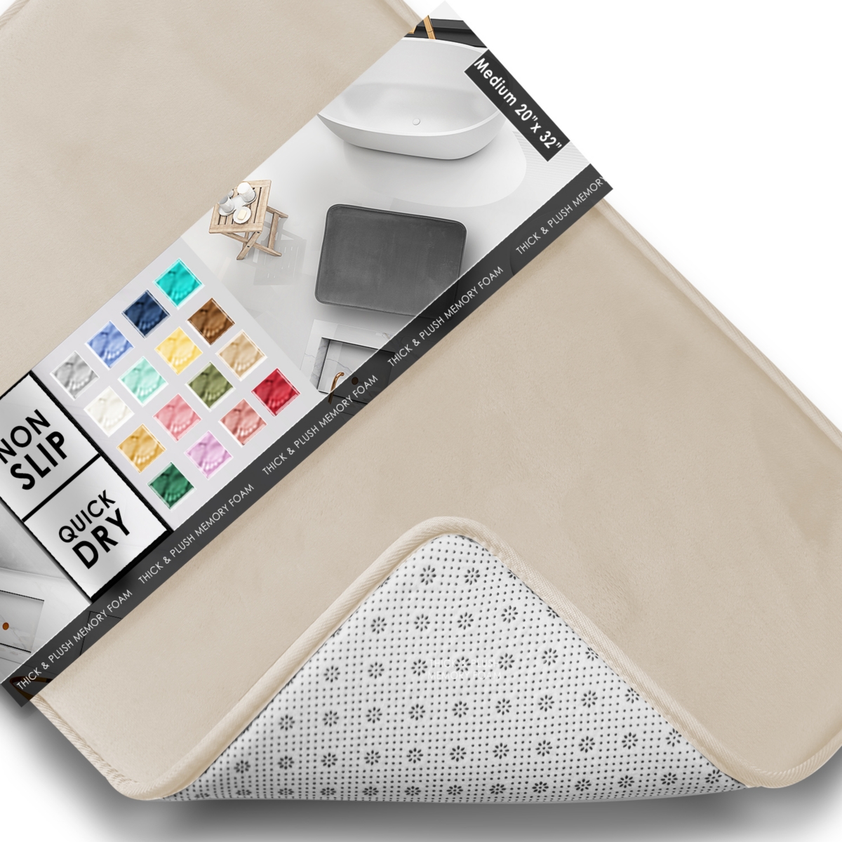 Click here for Ultra Soft Non-Slip Plush Memory Foam Bath Rug - L... prices