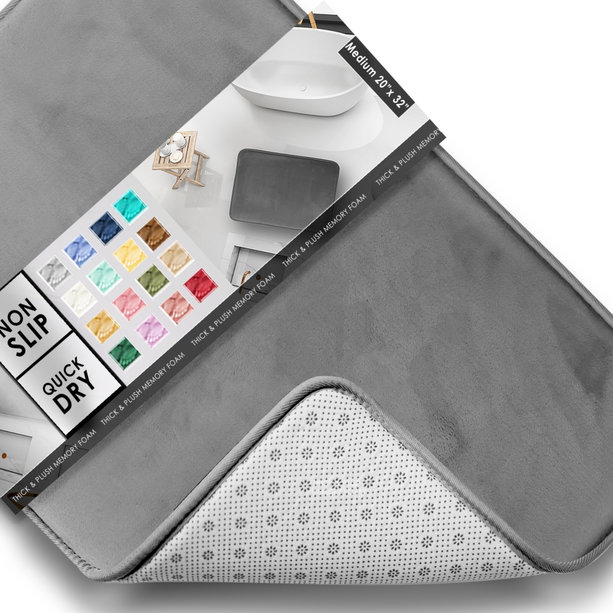 Click here for Ultra Soft Non-Slip Plush Memory Foam Bath Rug - L... prices