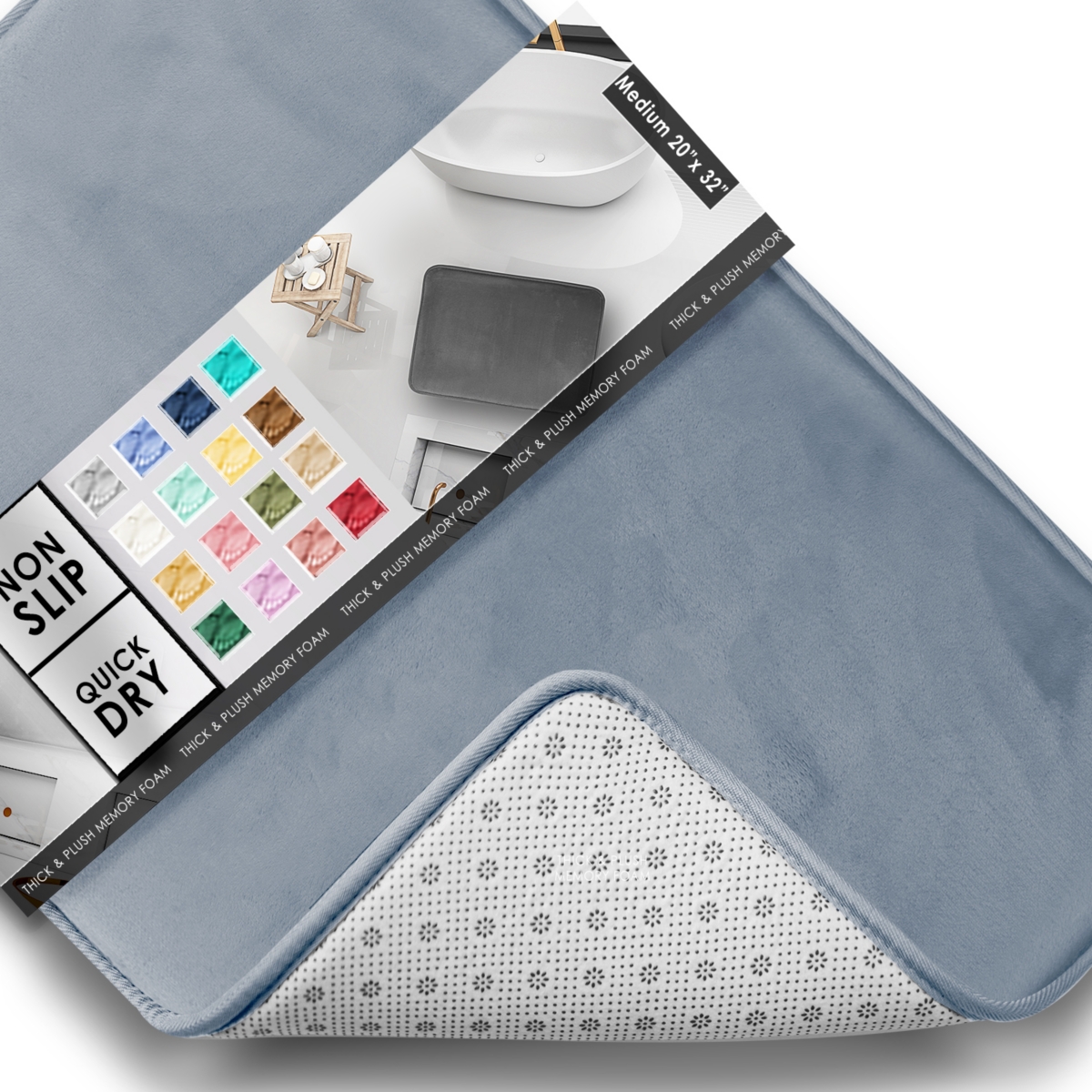 Click here for Ultra Soft Non-Slip Plush Memory Foam Bath Rug - L... prices