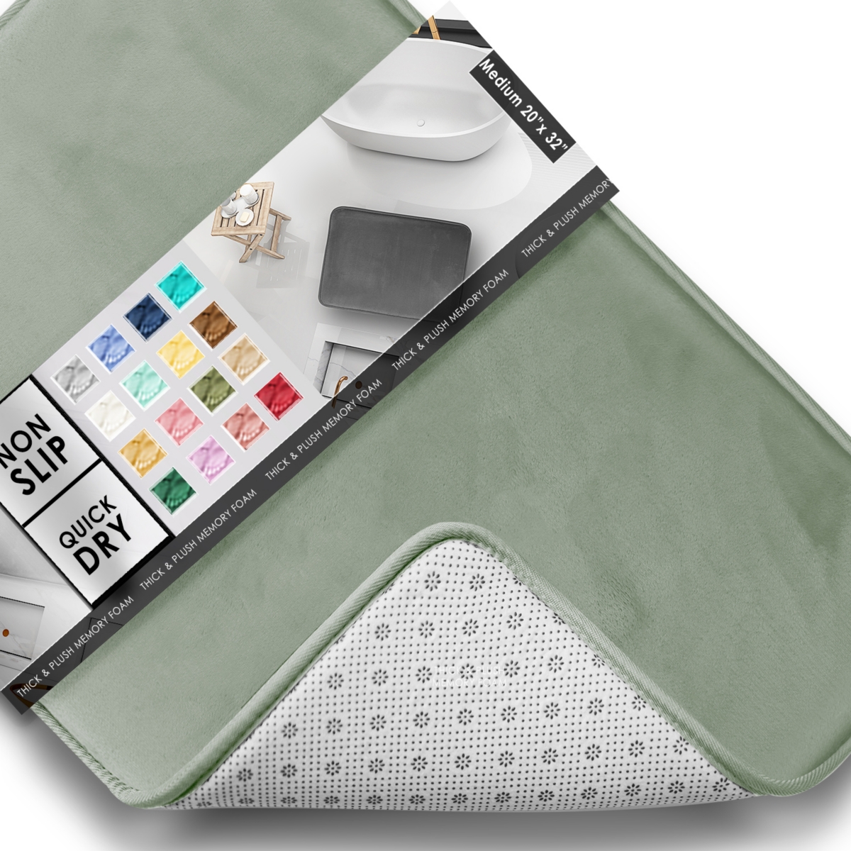 Click here for Ultra Soft Non-Slip Plush Memory Foam Bath Rug - L... prices