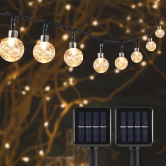 Dartwood 39 ft Solar Crystal Ball String Lights - Solar Outdoor Lights ...