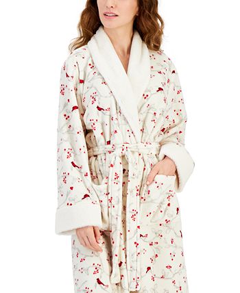 Charter Club Women's Belted Cardinal-Print Robe, Created for Macy's ...