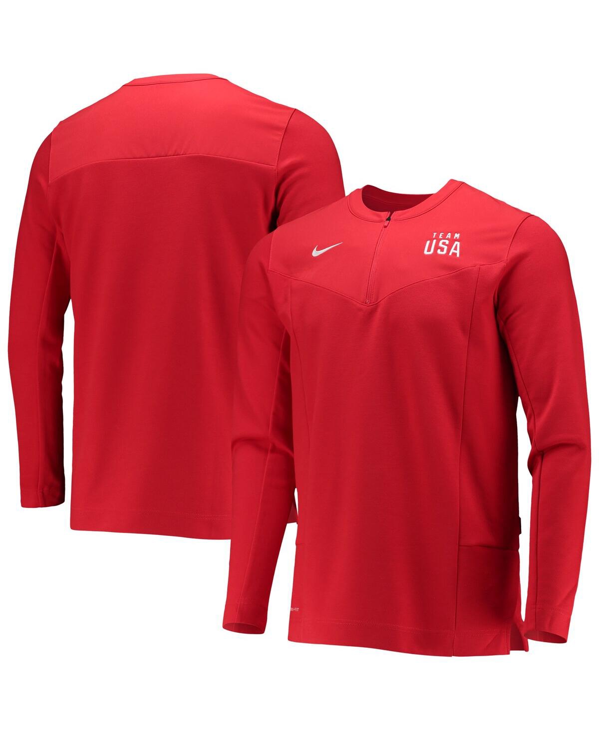 Click here for Mens Nike Red Team Usa Half-Zip Performance Jacket... prices