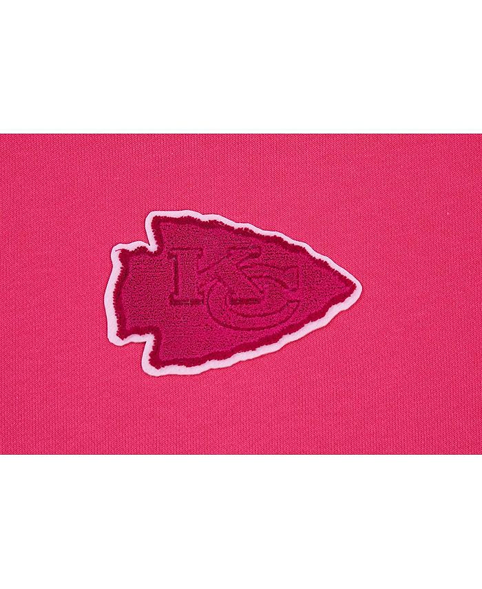 Pro Standard Women's Kansas City Chiefs Triple Pink Cropped Pullover ...