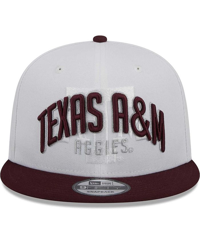 New Era Men's White, Maroon Texas A&M Aggies Two-Tone Layer 9FIFTY ...