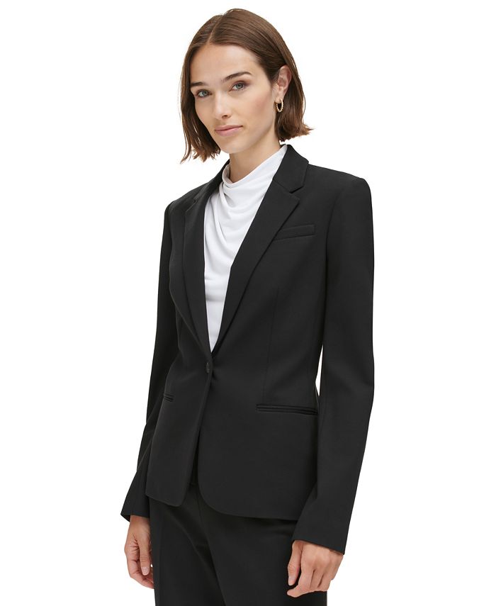 Calvin Klein Women's One-Button Blazer - Macy's