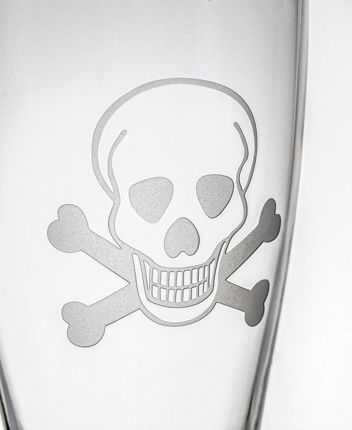 Rolf Glass Skull and Cross Bones Beer Pilsner 16Oz- Set Of 4 Glasses ...