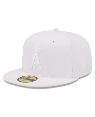 Men's New Era Los Angeles Angels White on White 59FIFTY Fitted Hat - Macy's