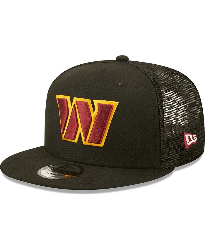 New Era Men's Black Washington Commanders Shade 9FIFTY Trucker Snapback ...