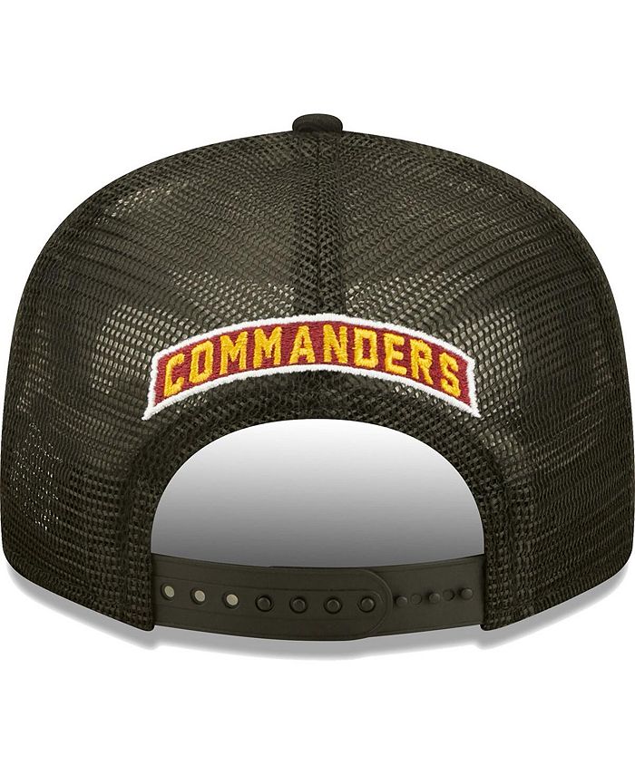 New Era Men's Black Washington Commanders Shade 9FIFTY Trucker Snapback ...