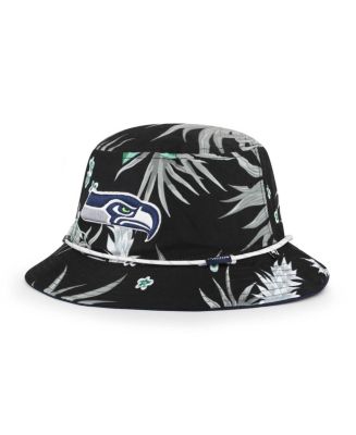 Men's '47 Brand Black Seattle Seahawks Dark Tropic Bucket Hat - Macy's