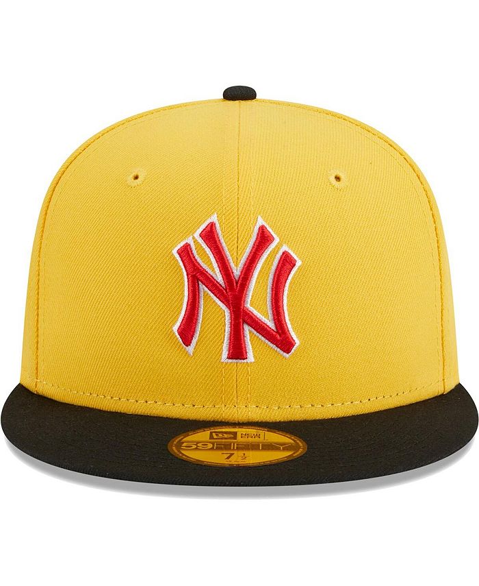 New Era Men's Yellow, Black New York Yankees Grilled 59FIFTY Fitted Hat ...