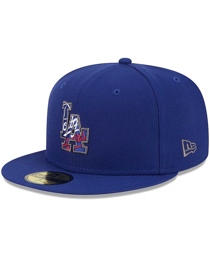 New Era Men's Royal Los Angeles Dodgers Script Fill 59FIFTY Fitted Hat ...