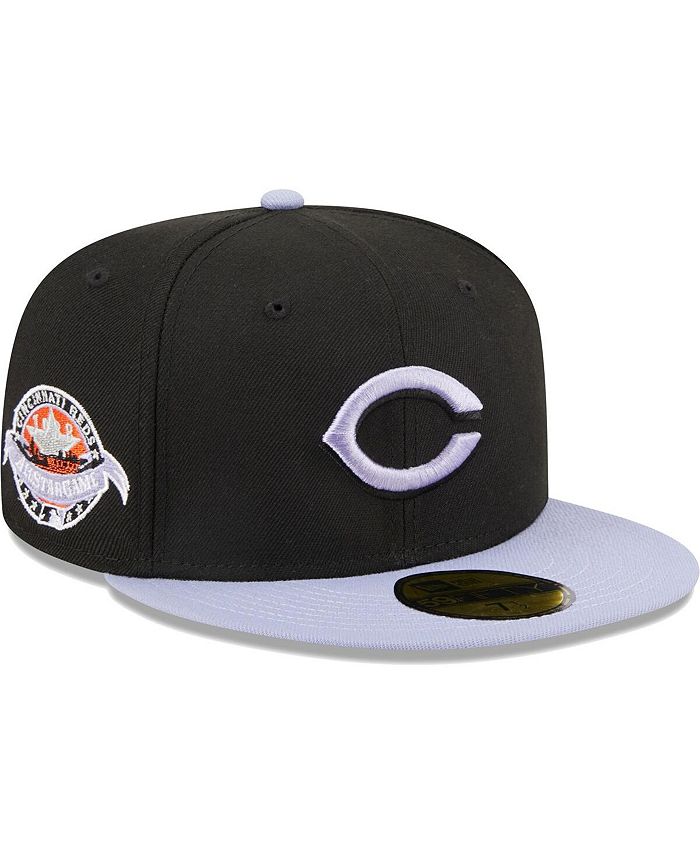 New Era Men's Black Cincinnati Reds Side Patch 59FIFTY Fitted Hat - Macy's