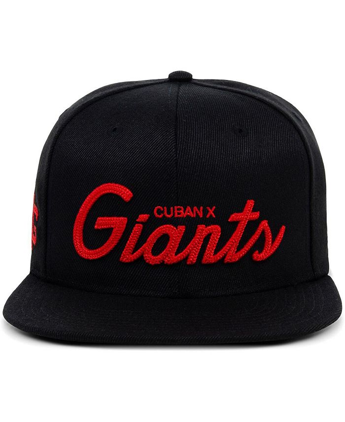 Rings & Crwns Men's Black Cuban Giants Snapback Hat - Macy's