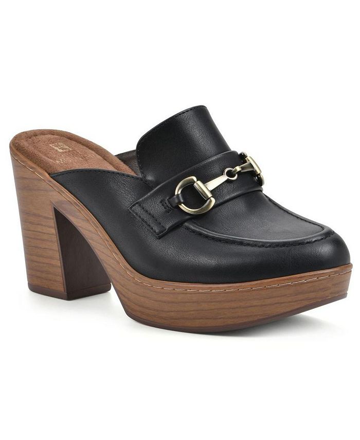 White Mountain Women's Canto Heeled Clogs - Macy's