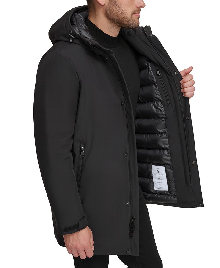 Calvin Klein Men's Flextech Stretch Water-Resistant Hooded Stadium ...